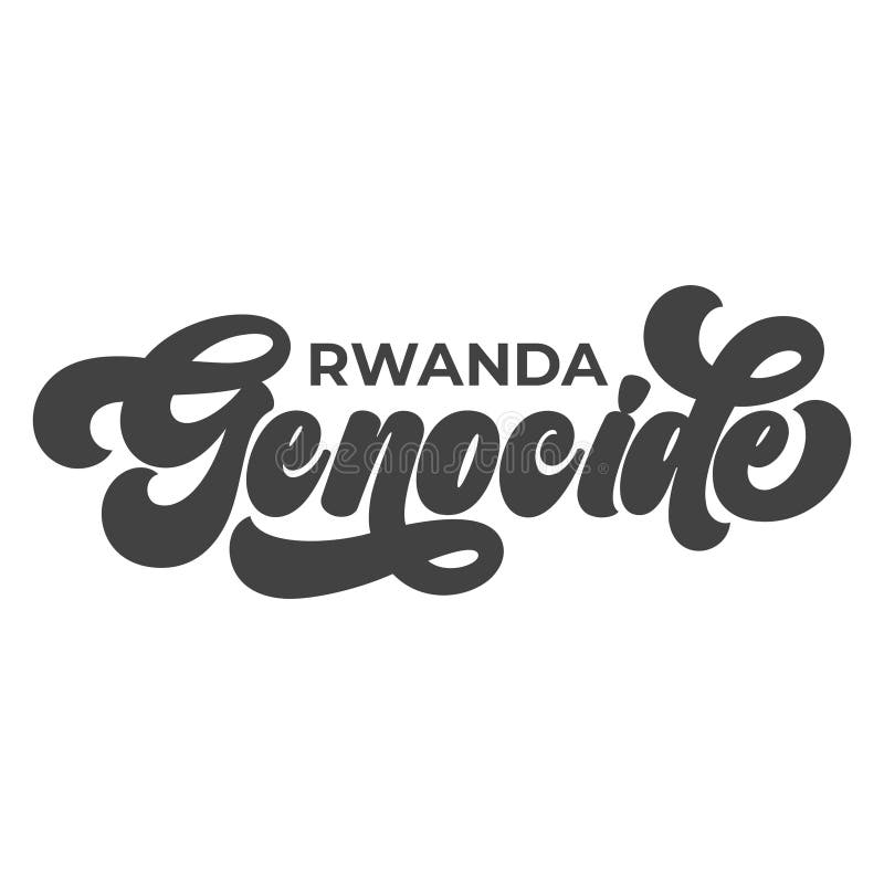 Rwanda Genocide Text Design Vector Isolated on White Background Stock ...