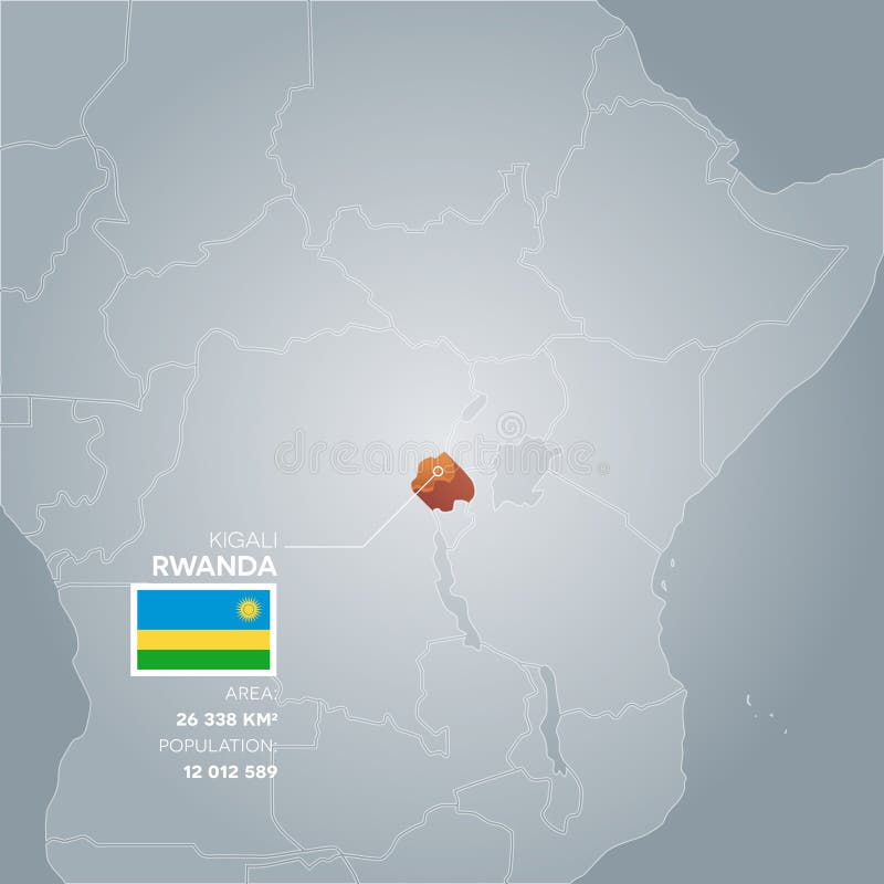 Rwanda information map. stock vector. Illustration of world - 101935032