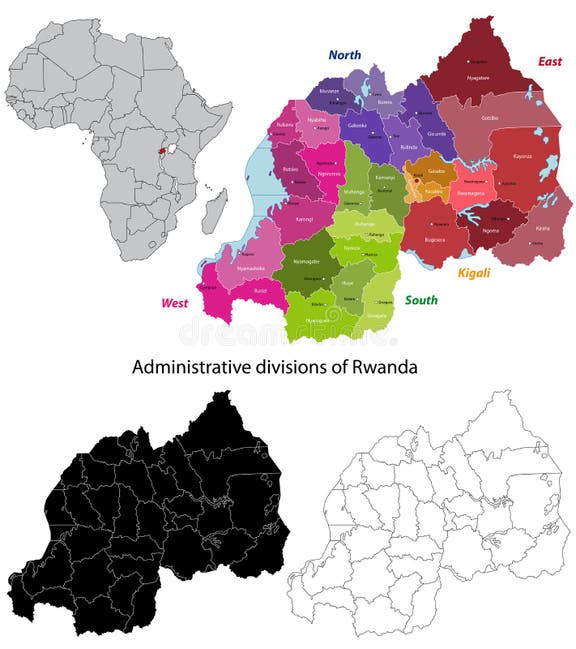 Rwanda National Vector Map Stock Illustrations – 898 Rwanda National ...