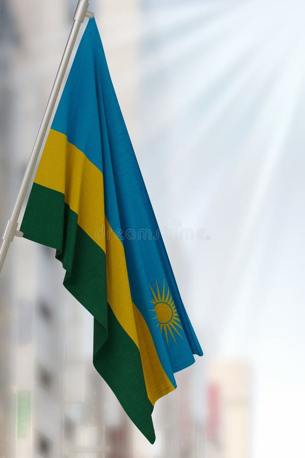 Rwanda National Flag. Render 3D Stock Illustration - Illustration of ...
