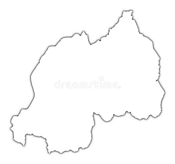 Rwanda outline map stock illustration. Illustration of chart - 4861319