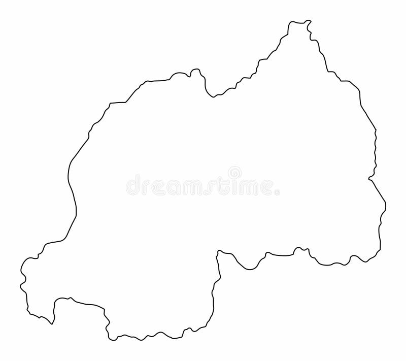 Rwanda outline map stock vector. Illustration of isolated - 326664714