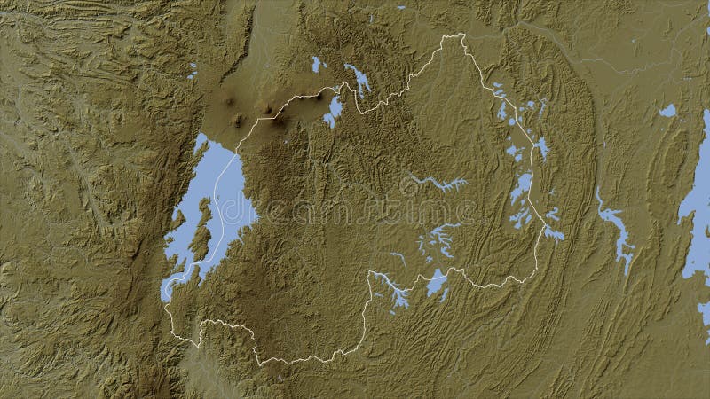 Rwanda outlined. Pale stock illustration. Illustration of nature ...