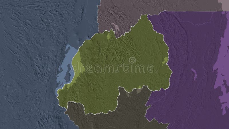 Rwanda - Overview. Administrative Stock Illustration - Illustration of ...