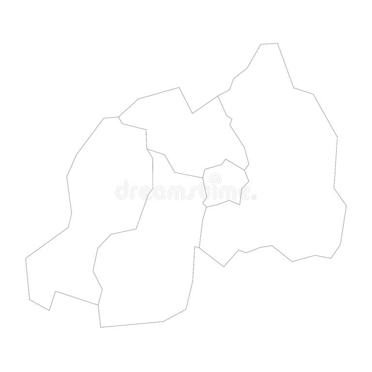 Rwanda Political Map of Administrative Divisions Stock Illustration ...