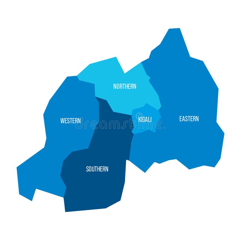 Rwanda Political Map of Administrative Divisions Stock Vector ...