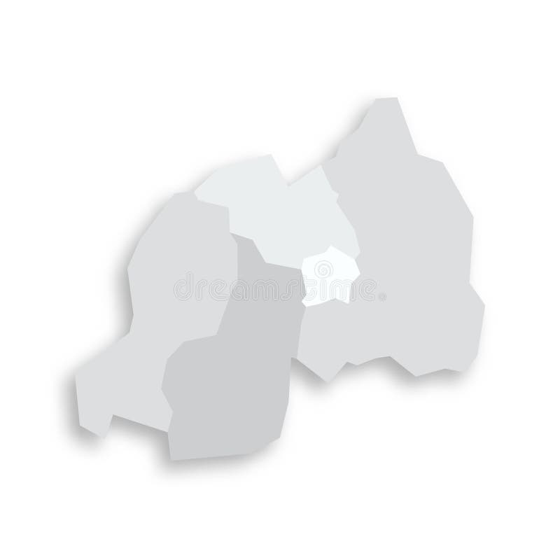 Rwanda Political Map of Administrative Divisions Stock Vector ...