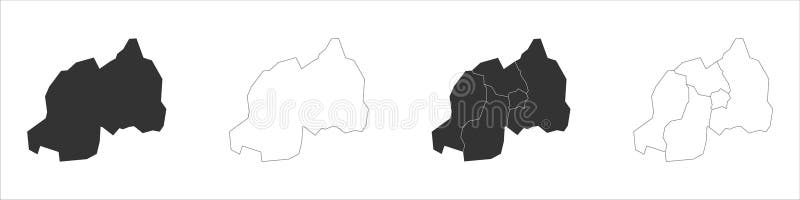 Rwanda Political Map of Administrative Divisions Stock Illustration ...