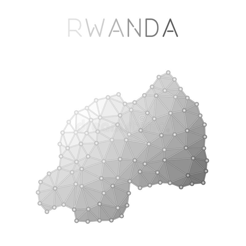 Rwanda Map Infographics Vector Template with Regions and Pointer Marks ...