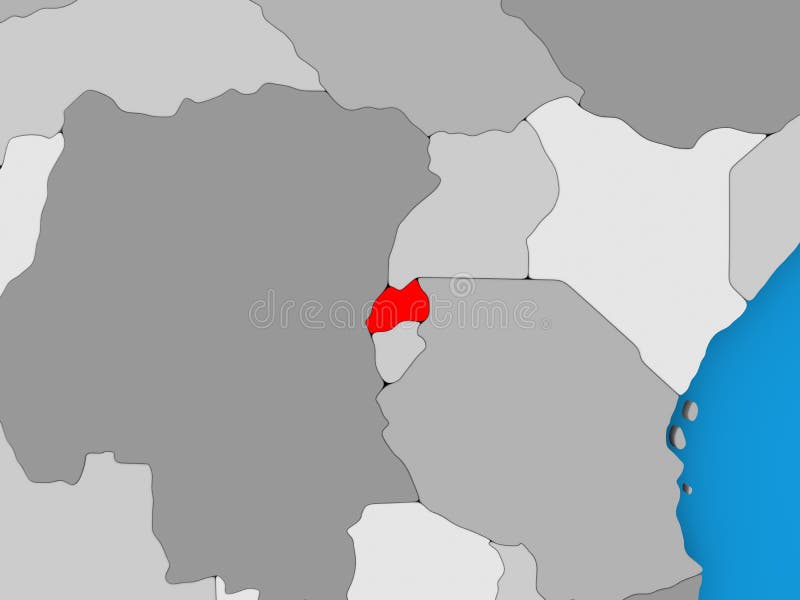 Map of Rwanda stock illustration. Illustration of border - 100999913