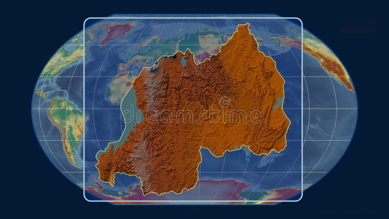 Rwanda - Relief. Kavrayskiy, Centered Stock Illustration - Illustration ...