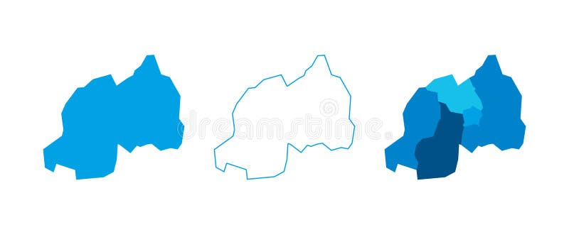 Rwanda Political Map of Administrative Divisions Stock Vector ...