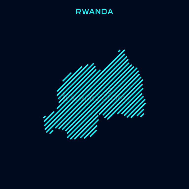 Rwanda Striped Map Stock Illustrations – 27 Rwanda Striped Map Stock ...