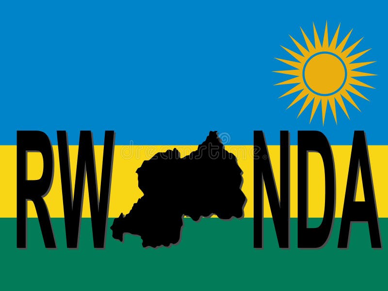 Rwanda text with map stock vector. Illustration of diagram - 4037597