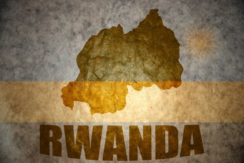 Rwanda vintage map stock photo. Image of ensign, papyrus - 95604826