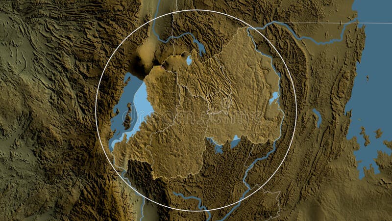 Rwanda - circled. Physical stock illustration. Illustration of overlay ...