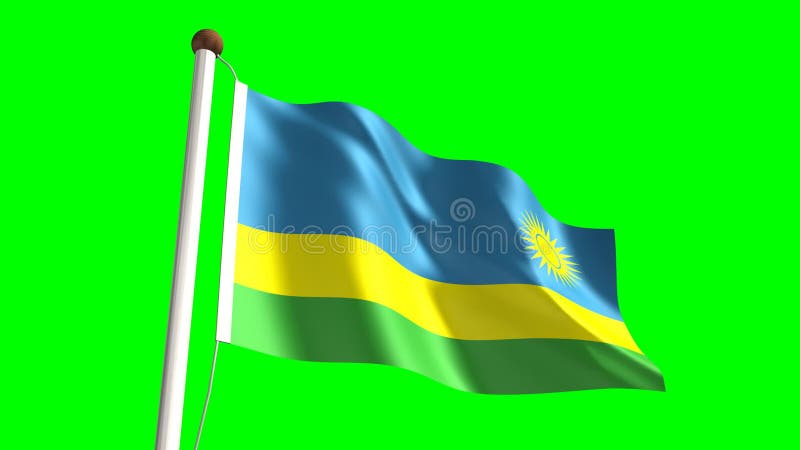 Rwandan flag stock video. Video of object, pole, national - 47293111