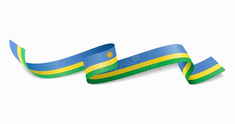 Rwandan Flag Wavy Abstract Background. Vector Illustration. Stock ...