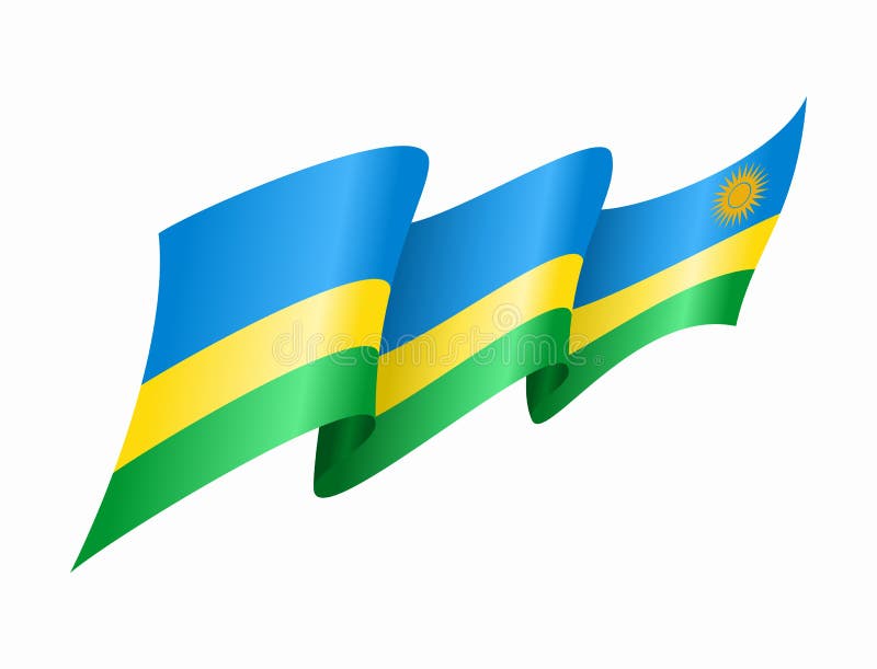 Rwandan Flag Wavy Abstract Background. Vector Illustration. Stock ...
