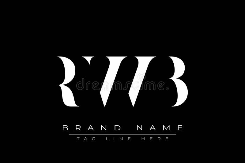 RWB Abstract Letter Logo Design Stock Illustration - Illustration of ...