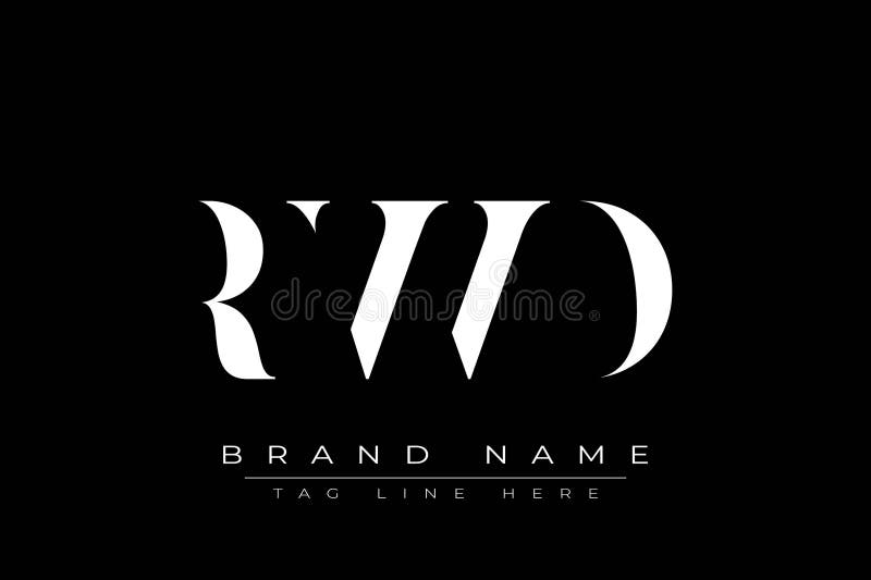 RWD Abstract Letter Logo Design Stock Illustration - Illustration of ...