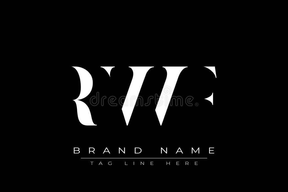 RWF Abstract Letter Logo Design Stock Illustration - Illustration of ...