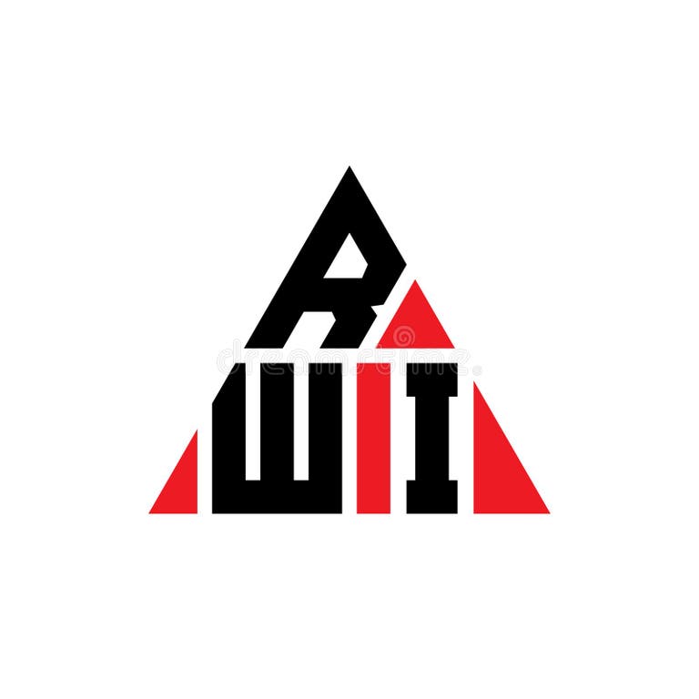 RWI Triangle Letter Logo Design with Triangle Shape. RWI Triangle Logo ...
