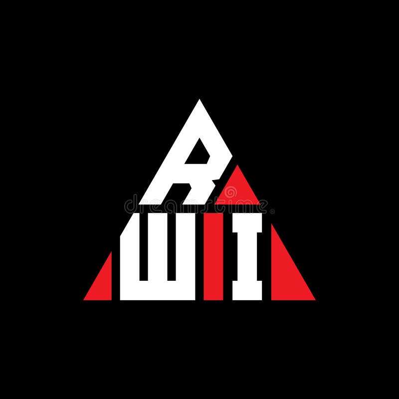 RWI Triangle Letter Logo Design with Triangle Shape. RWI Triangle Logo ...