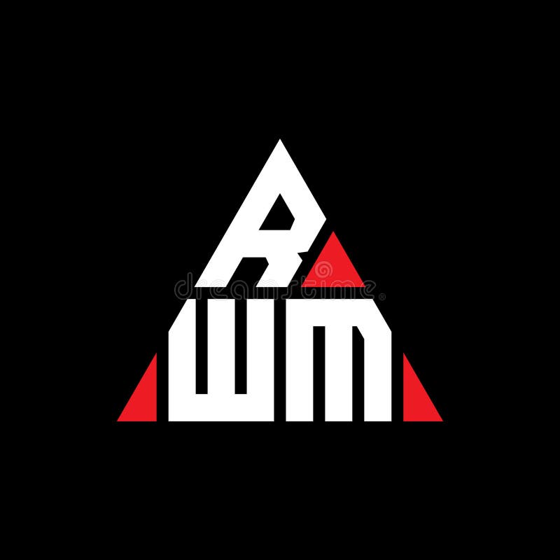 RWM Triangle Letter Logo Design with Triangle Shape. RWM Triangle Logo ...