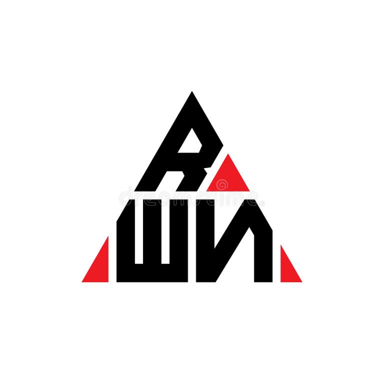 RWN Triangle Letter Logo Design with Triangle Shape. RWN Triangle Logo ...