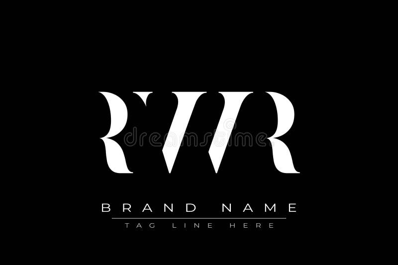 RWR Abstract Letter Logo Design Stock Illustration - Illustration of ...