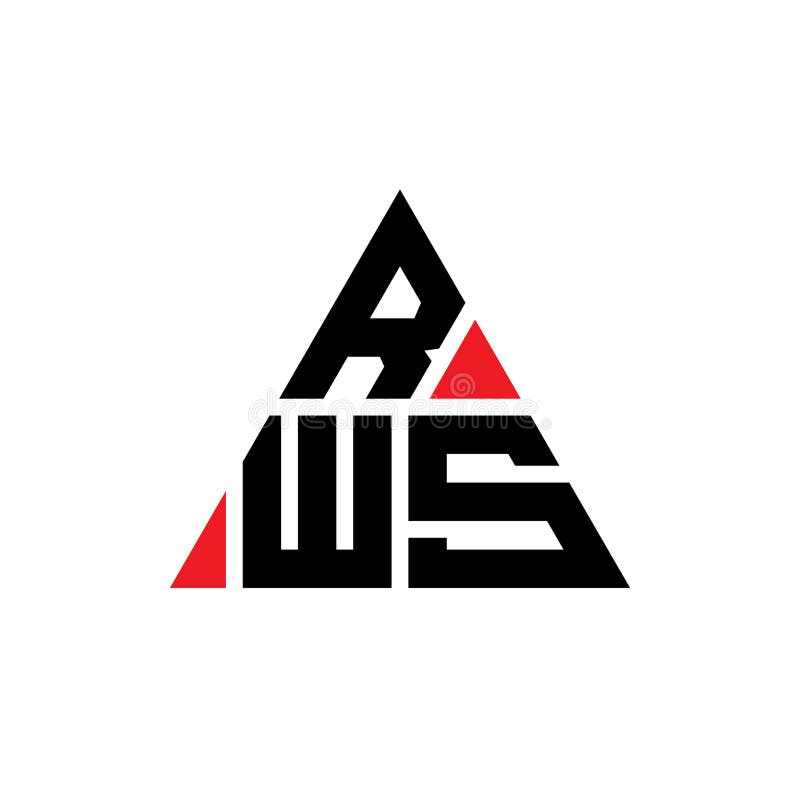 RWS Triangle Letter Logo Design with Triangle Shape. RWS Triangle Logo ...