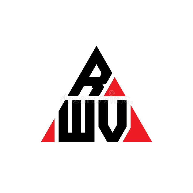 RWV Triangle Letter Logo Design with Triangle Shape. RWV Triangle Logo ...