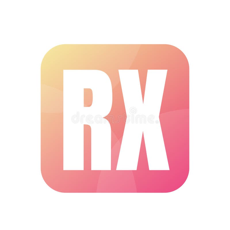 RX Letter Logo Design with Simple Style Stock Vector - Illustration of ...