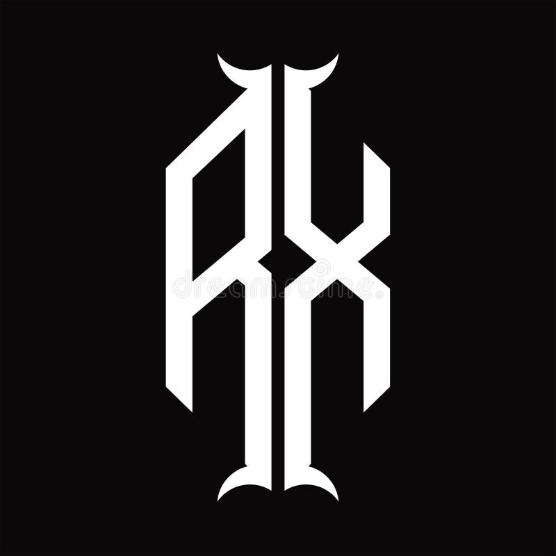 RX Logo Monogram with Horn Shape Design Template Stock Vector ...