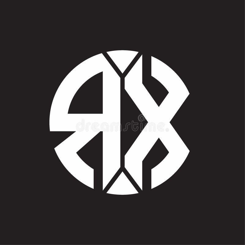 RX Logo Monogram With Piece Circle Ribbon Style Stock Vector ...