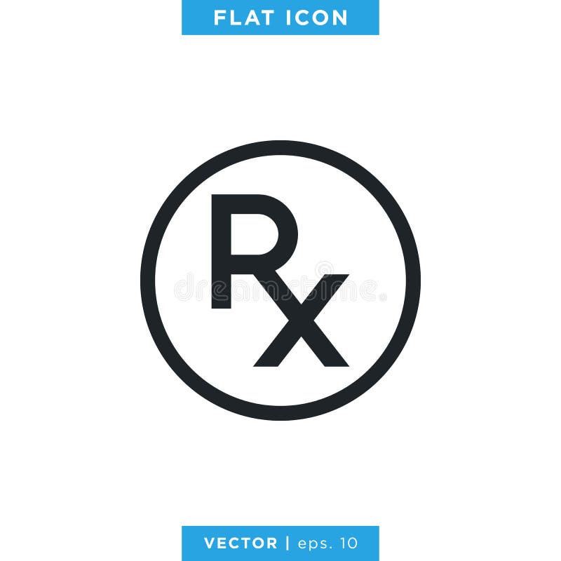RX Medical Icon Vector Logo Design Template. Stock Vector ...