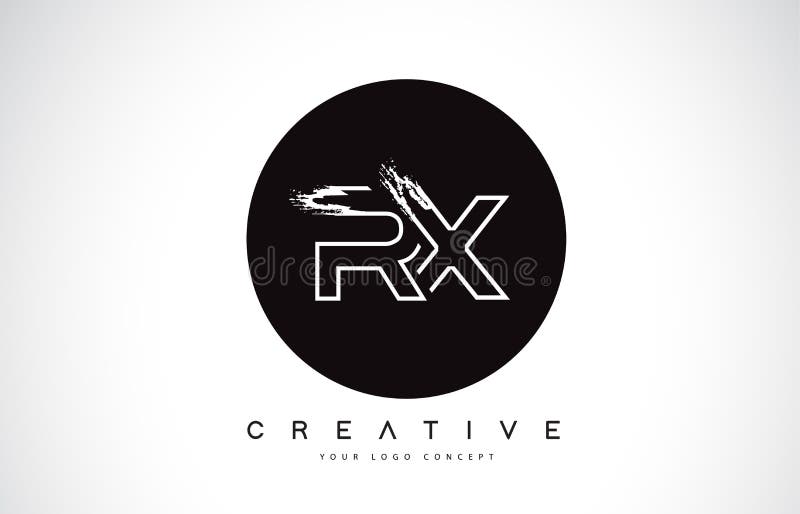 RX Modern Leter Logo Design with Black and White Monogram. Creative ...