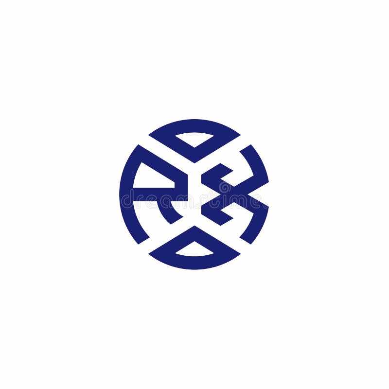 RX Monogram Logo with Abstract Shapes in Modern Style Stock Vector ...