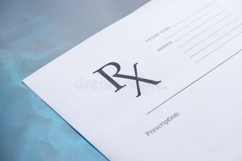 RX Prescription Form and Stethoscope on Stainless Stock Photo - Image ...