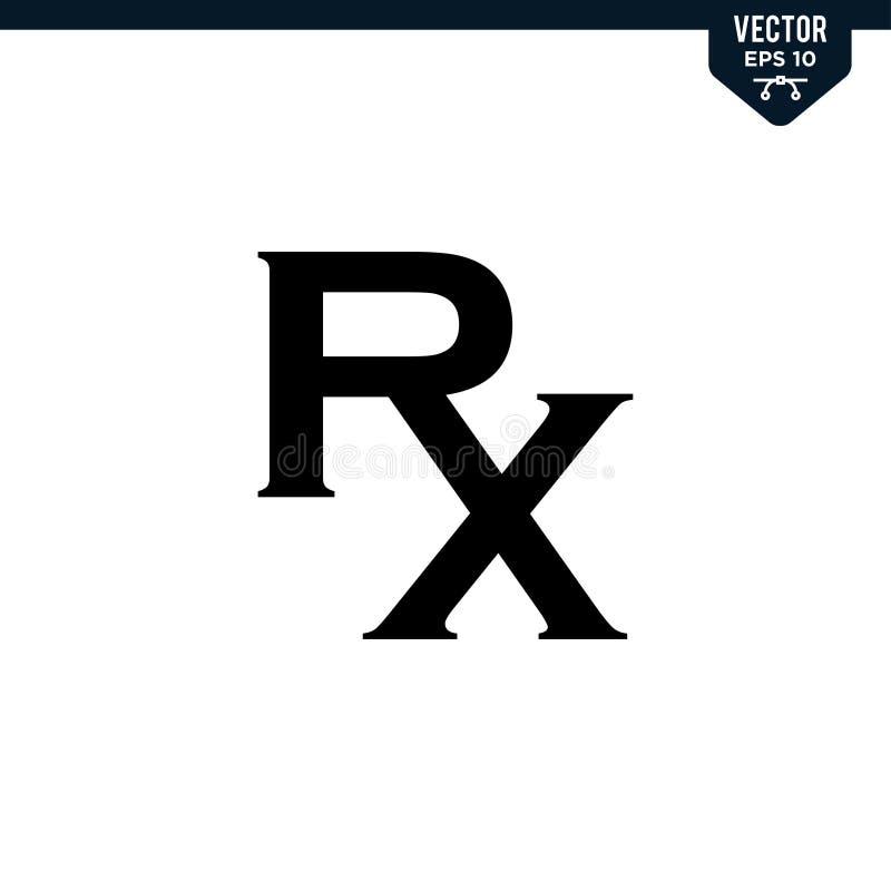 RX Sign Collection in Glyph Style Stock Vector - Illustration of ...