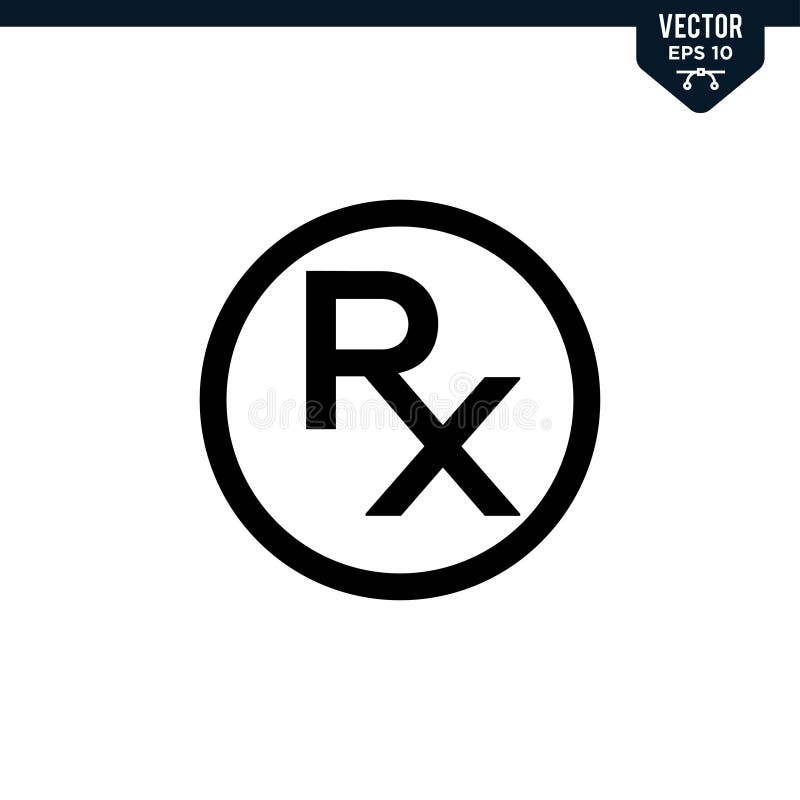RX Sign Collection in Glyph Style Stock Vector - Illustration of ...