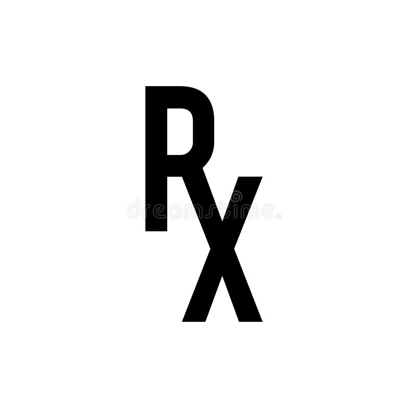 RX Signage Icon Flat Vector Template Design Trendy Stock Vector ...