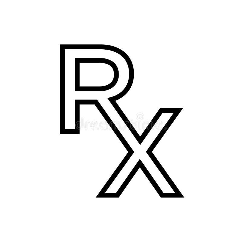 RX Signage Icon Flat Vector Template Design Trendy Stock Vector ...