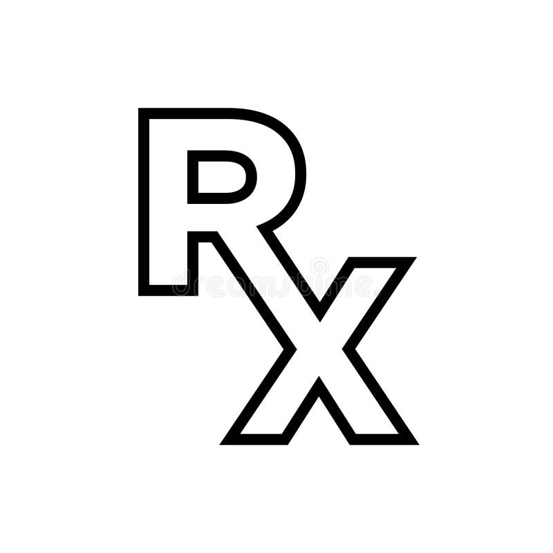 RX Signage Icon Flat Vector Template Design Trendy Stock Vector ...