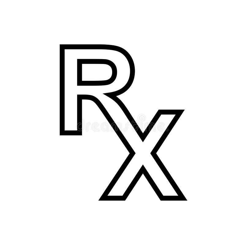 RX Signage Icon Flat Vector Template Design Trendy Stock Vector ...