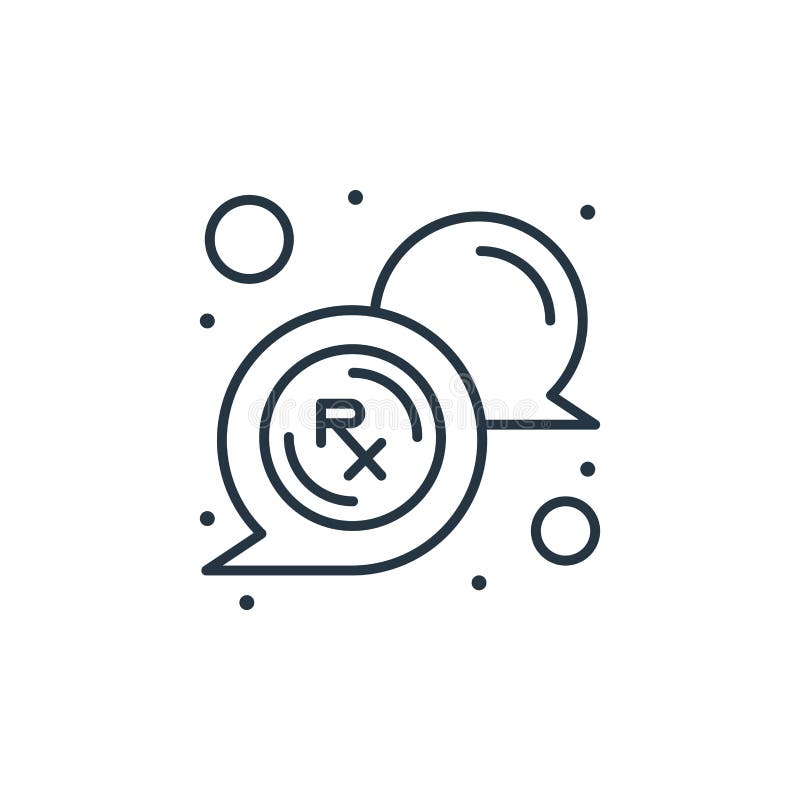 Rx Vector Icon. Rx Editable Stroke. Rx Linear Symbol for Use on Web and ...