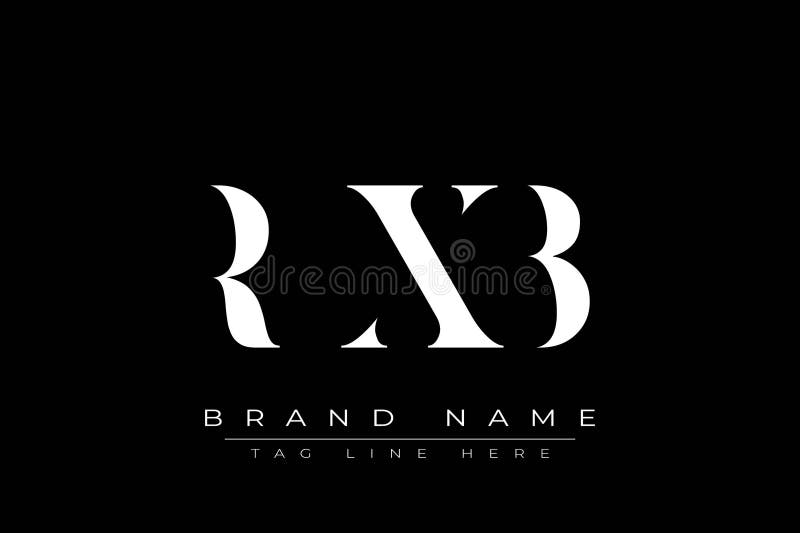 RXB Abstract Letter Logo Design Stock Illustration - Illustration of ...
