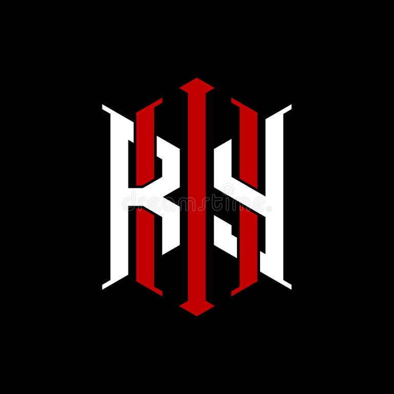 RY Initial Geometric Monogram Logo Elegant Stock Vector - Illustration ...