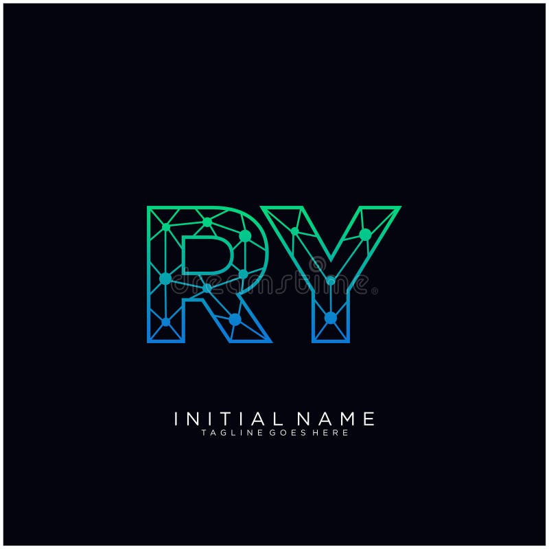 RY Letter Logo Icon Design Template Elements Stock Vector ...